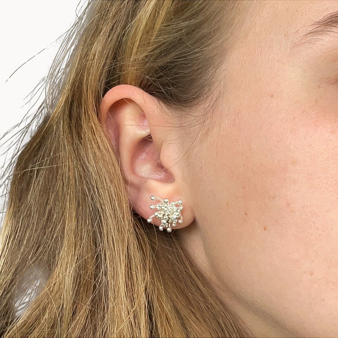 Real silver earrings online store